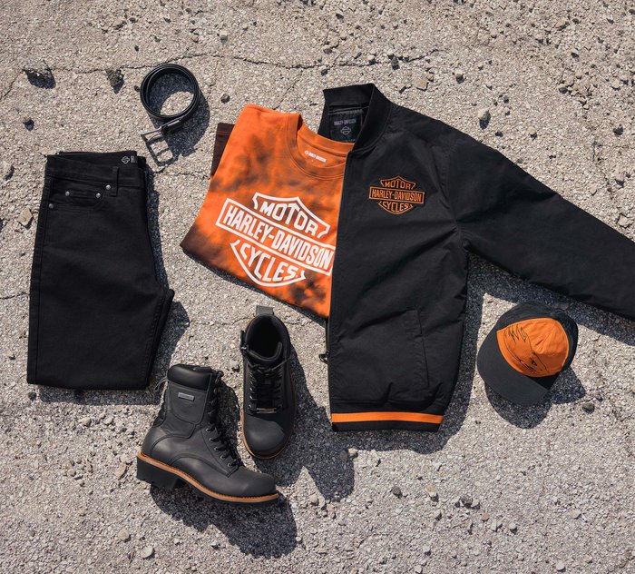 Bar & Shield Tie Dye T-Shirt für Herren - Harley Orange | Harley-Davidson DE