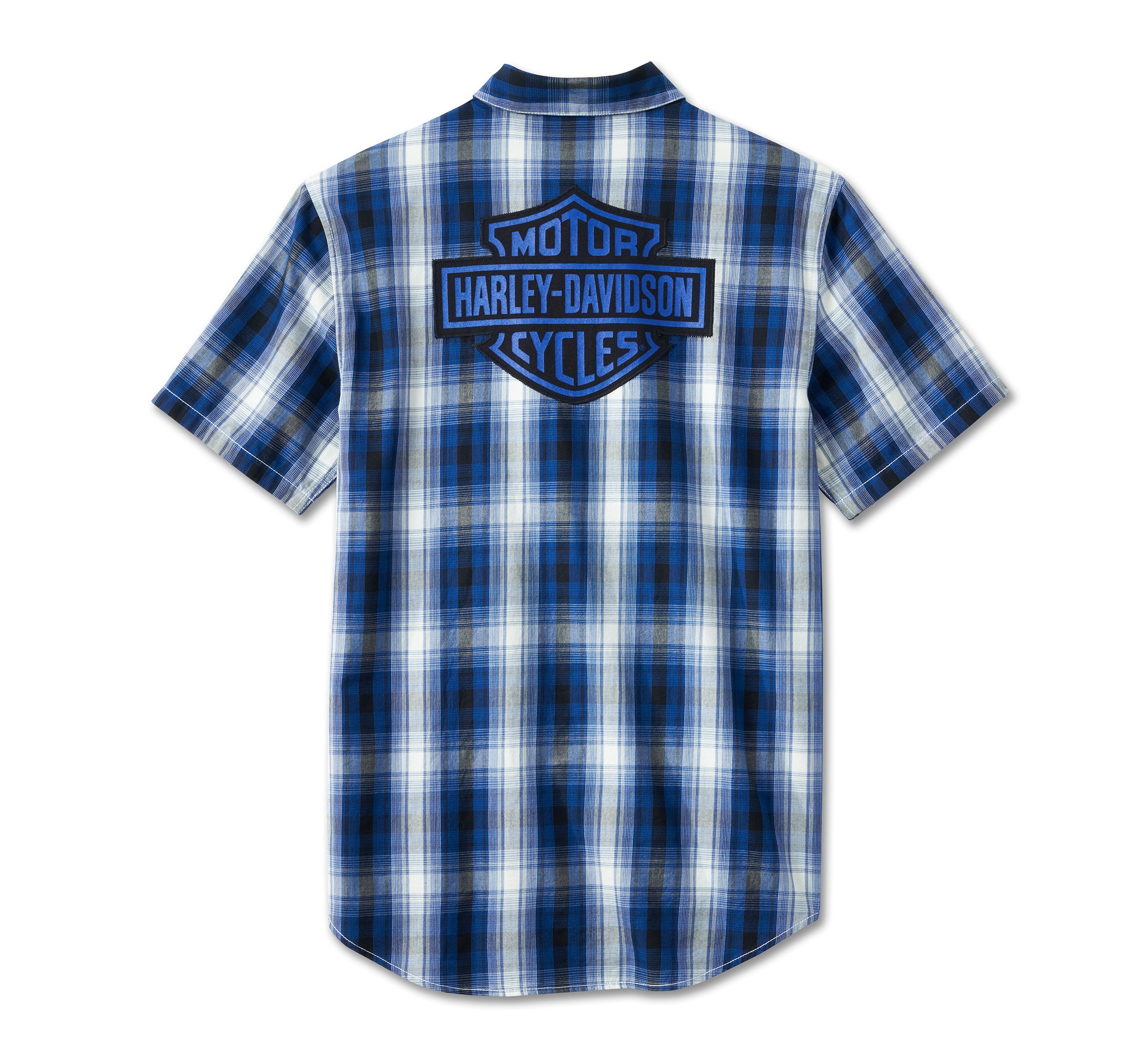 Men's Bar & Shield Short Sleeve Plaid Shirt | Harley-Davidson KR