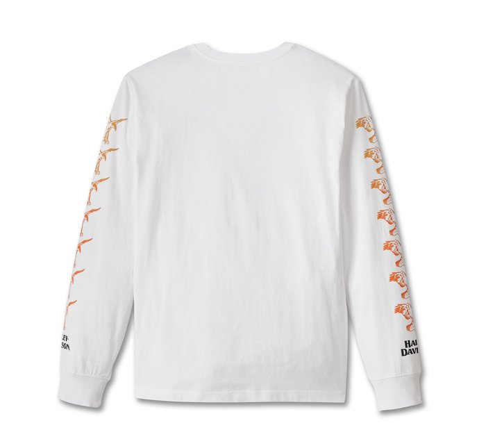 Men's Rising Eagle Long Sleeve Tee - Bright White | Harley-Davidson AU
