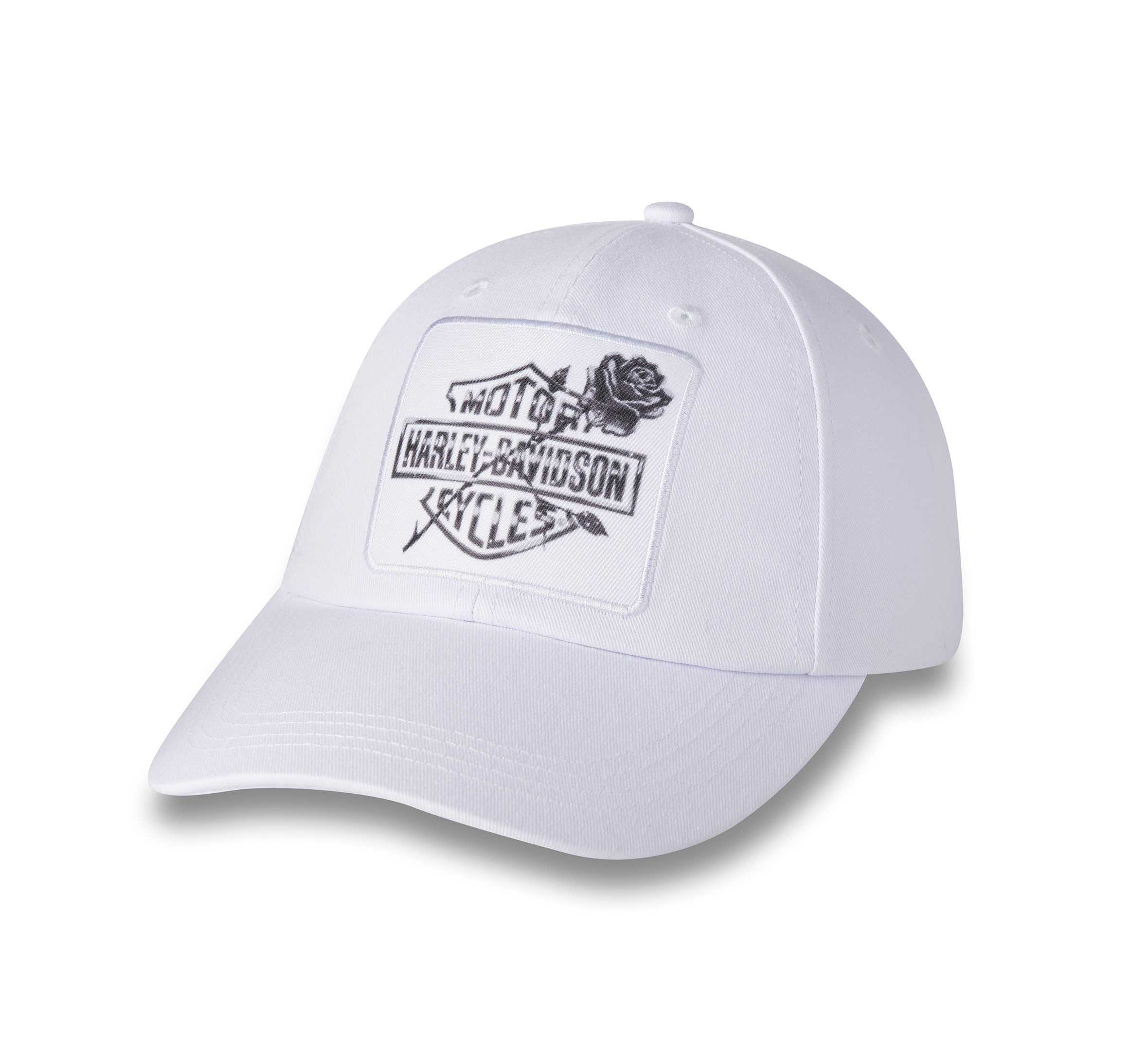 Women's Illuminate Bar & Shield Ponytail Cap - Bright White | Harley-Davidson USA