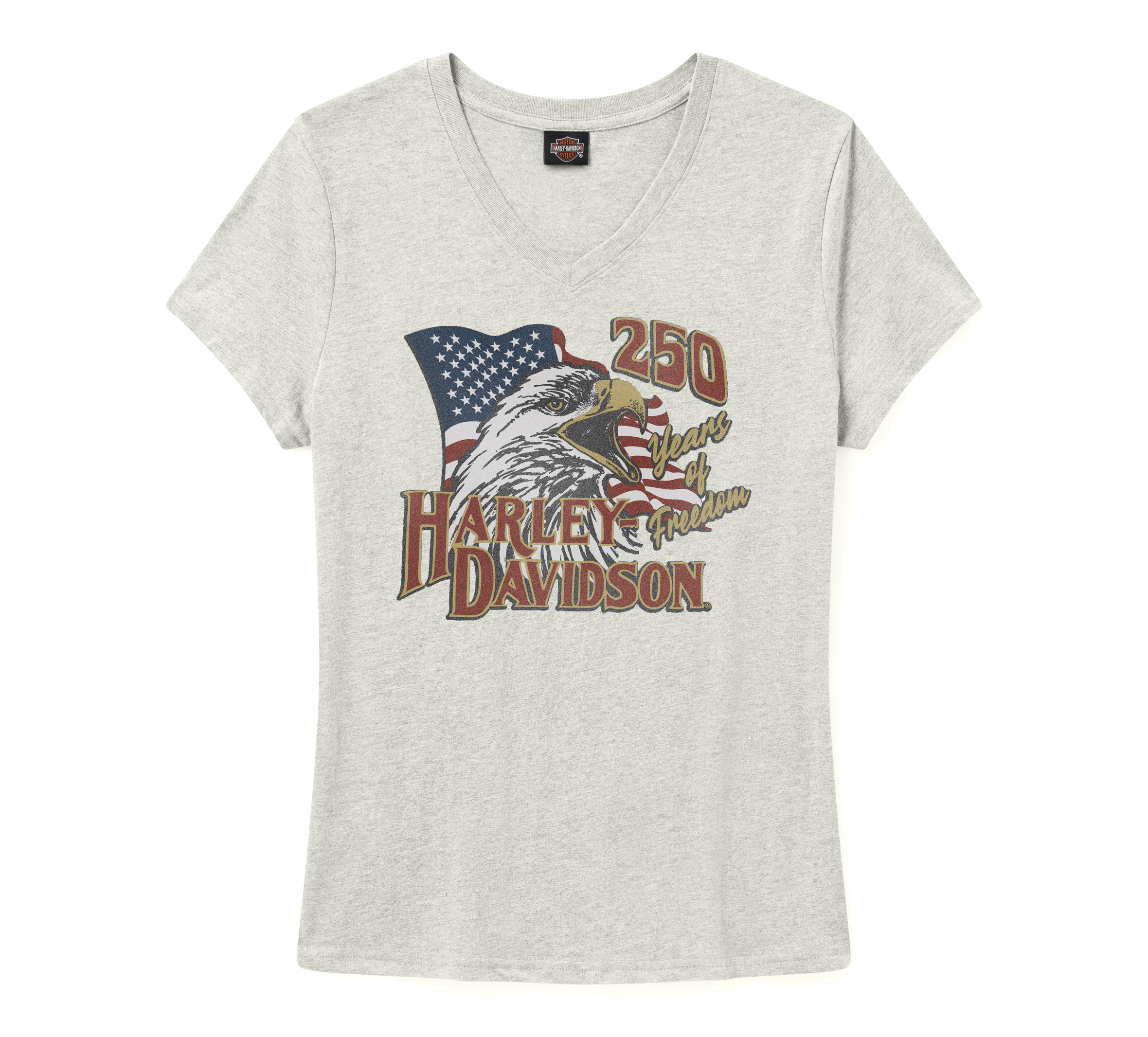 Women's 250th Liberty Eagle V Neck Short Sleeve Tee | Harley-Davidson USA