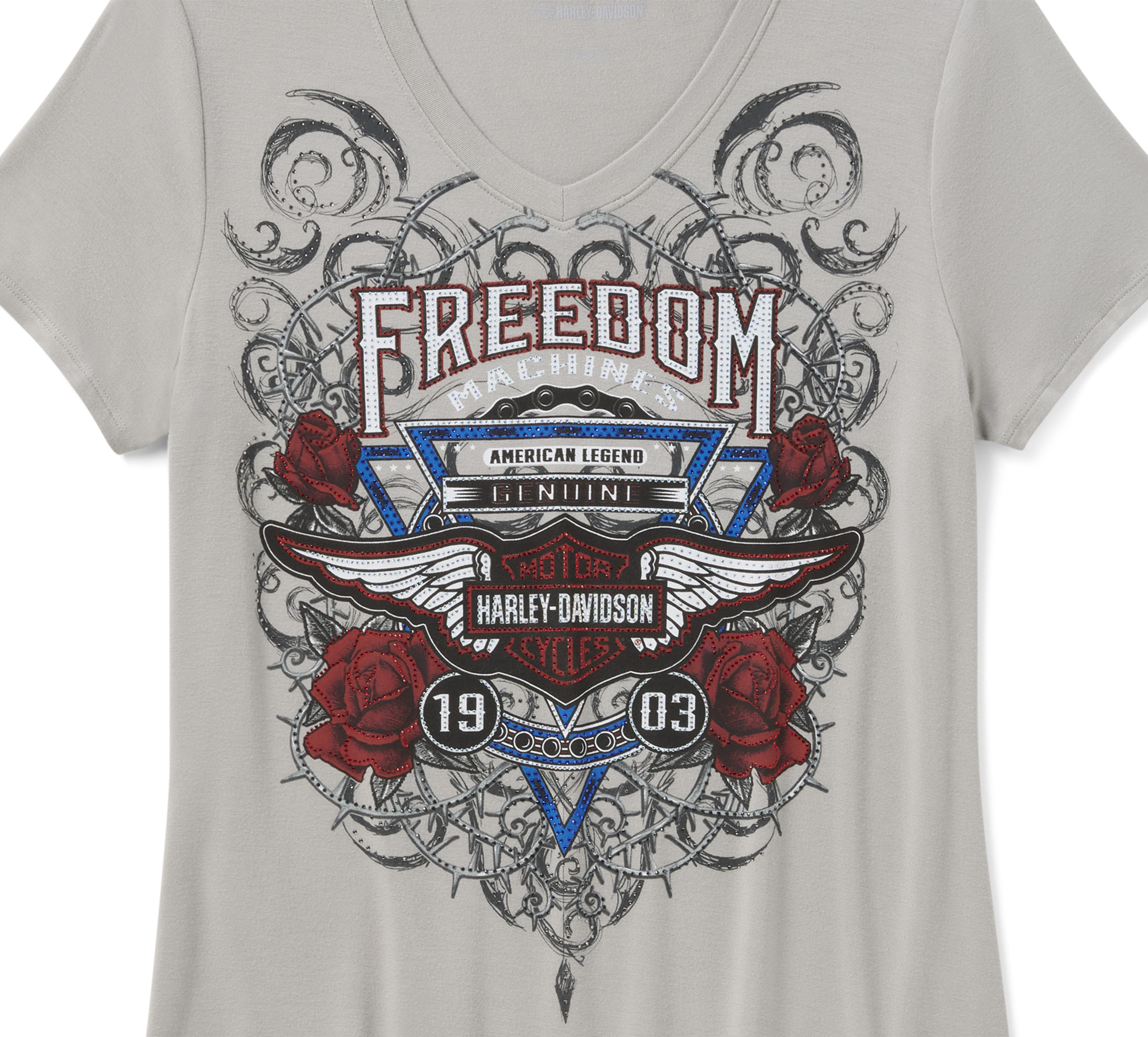 Women's Bling Highway Rider Short Sleeve V Neck | Harley-Davidson USA