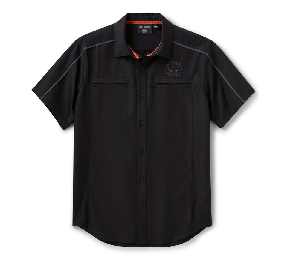 Men's H-D TECH Willie G Skull Vented Shirt | Harley-Davidson USA