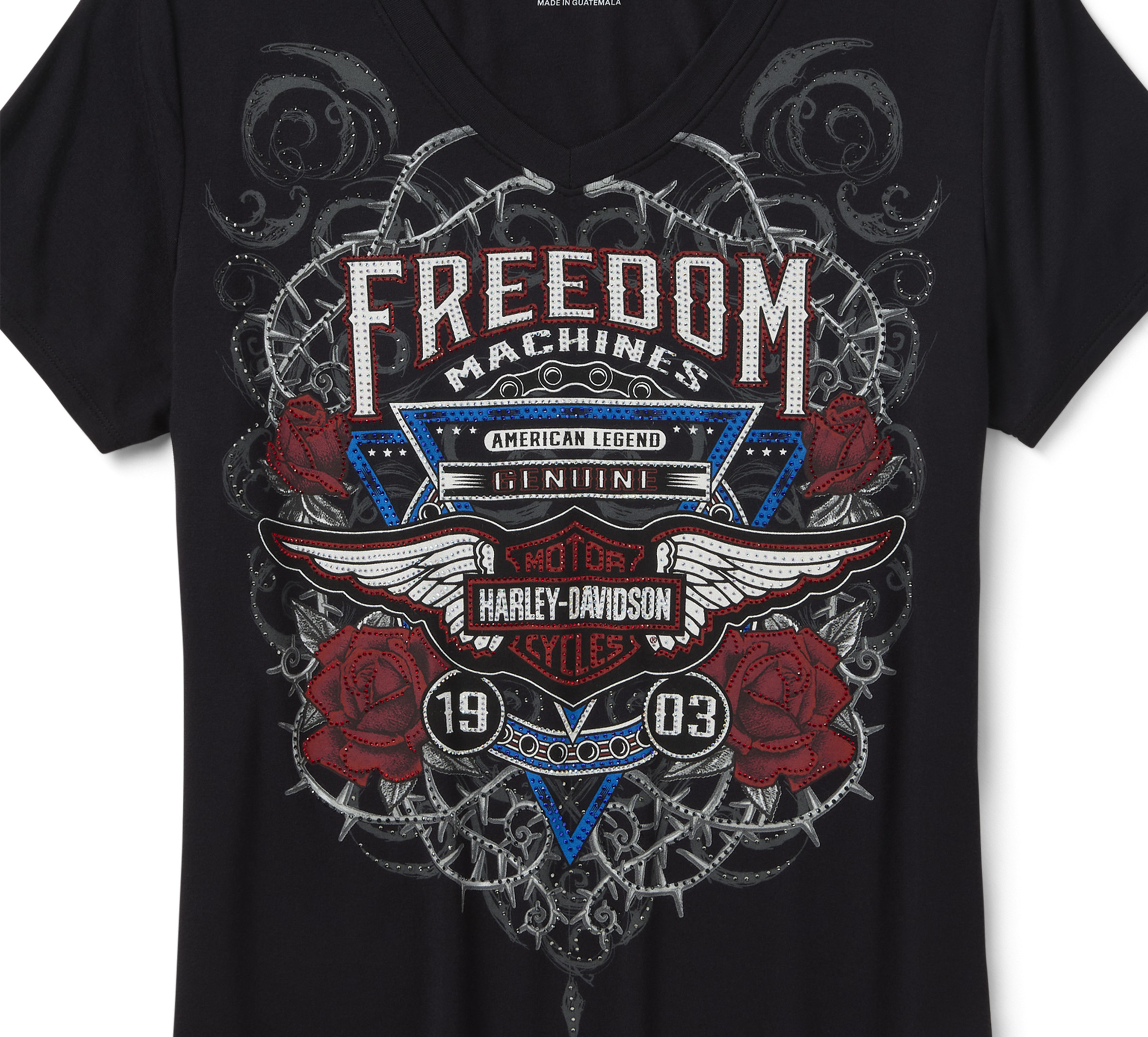 Women's Bling Highway Rider Short Sleeve V Neck | Harley-Davidson CA