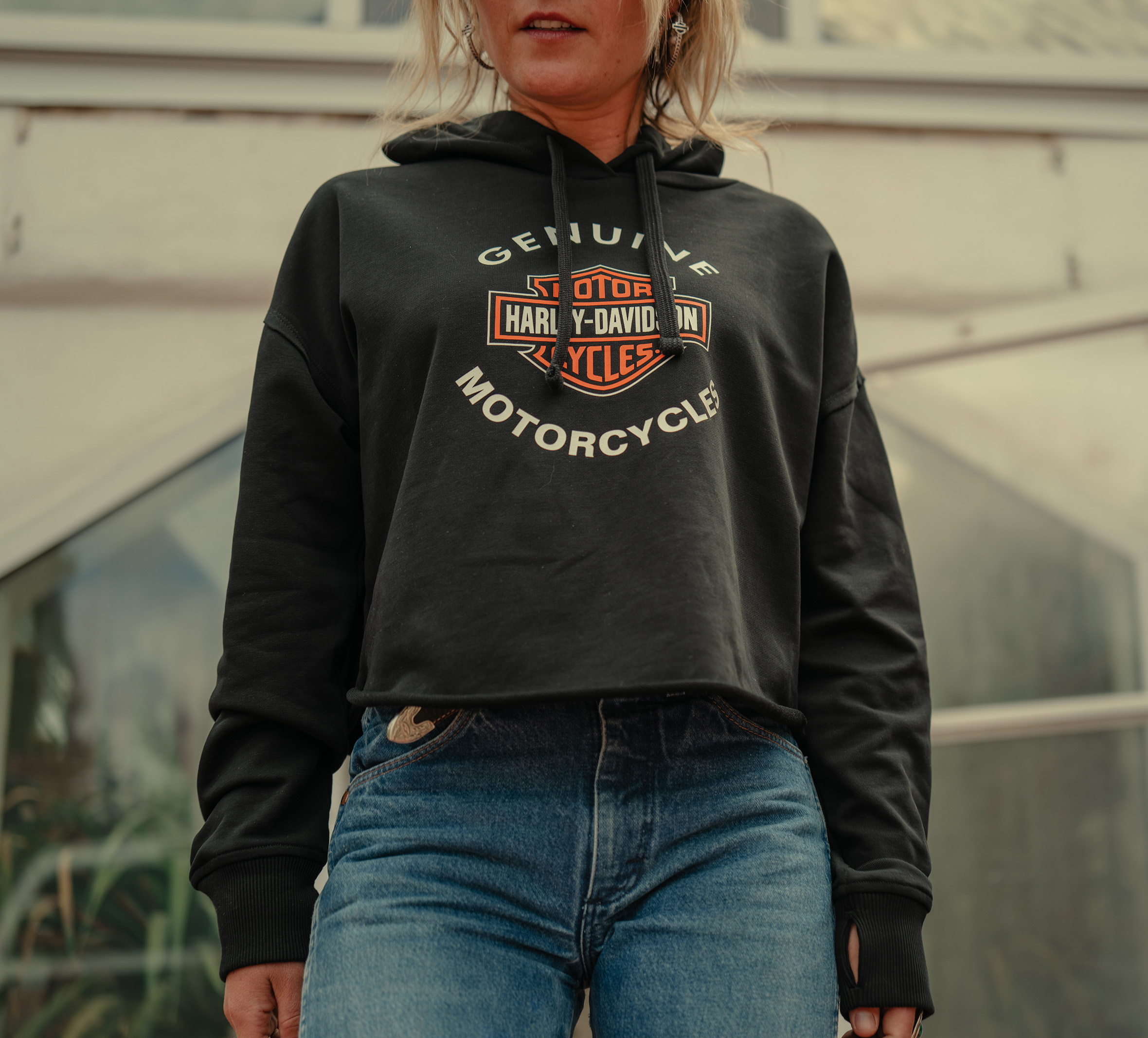 Women's H-D Essential Raw-Edge Hoodie | Harley-Davidson ID