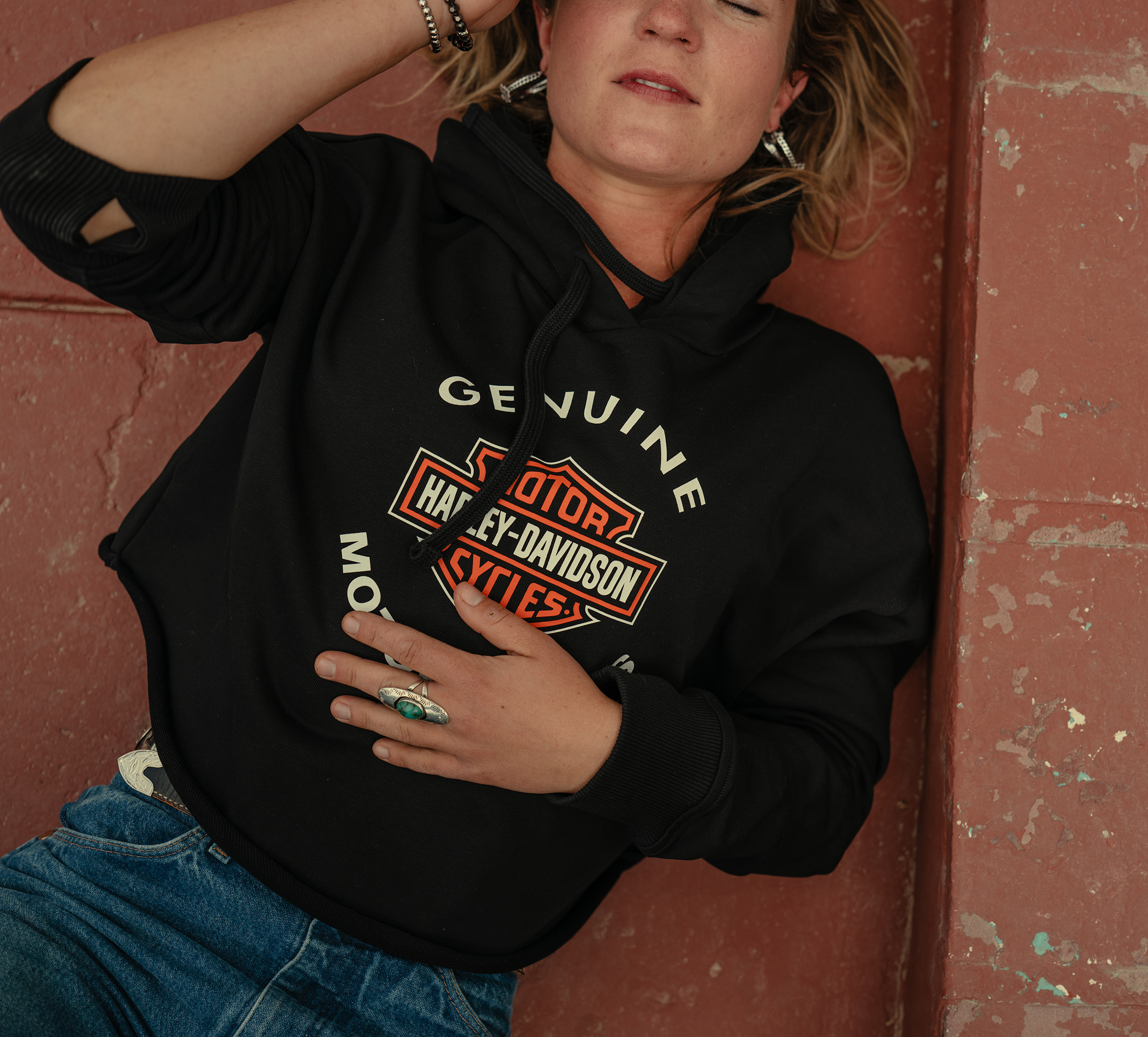 Women's H-D Essential Raw-Edge Hoodie | Harley-Davidson UK