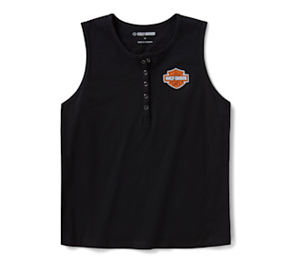 Women's H-D Essential Sleeveless Snap Henley | Harley-Davidson BR